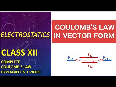 Coulomb's Law | Coulomb's law in vector form | Electrostatics Class 12 ...