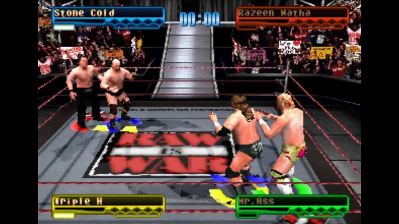 WWF Smackdown! PS1 2000 Stone Cold Steve Austin and Razeen Natha Season ...