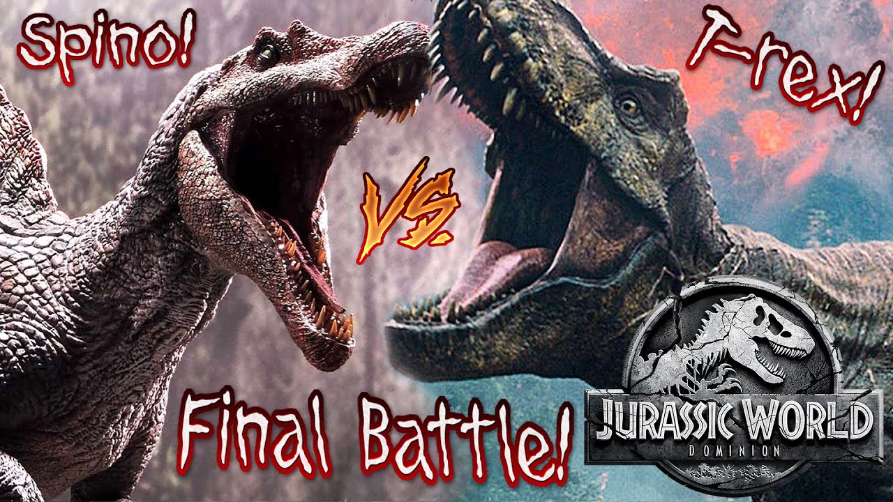 T-REX and SPINOSAURUS FIGHT AGAIN | Jurassic World Dominion - YouTube