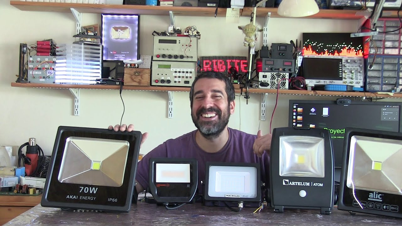 Probando reflectores led - YouTube