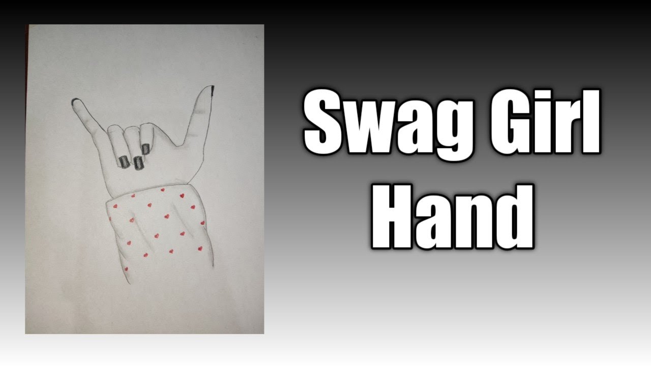 How to draw Swag Girl Hand drawing || Easy girl hand drawing ...