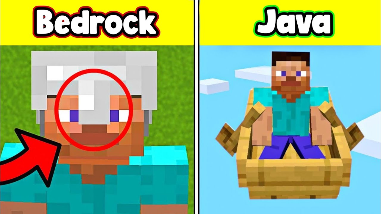 Minecraft Java Vs Bedrock Things Epic - YouTube