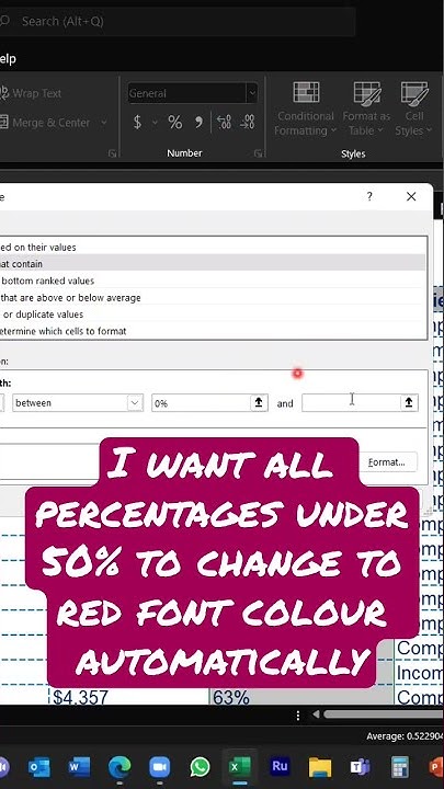 How to automatically change font colour based on cell value (video out now!) - YouTube