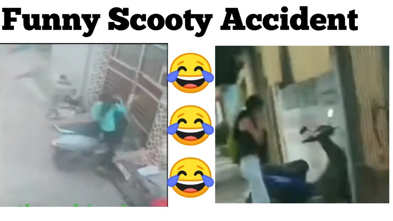 Funny scooty accident😂 ll #meme - YouTube