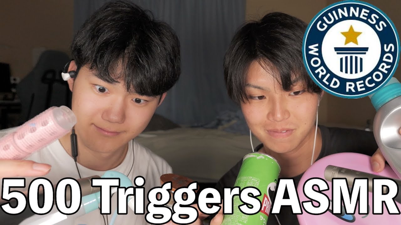 【ASMR】500 Triggers ASMR with Tapping and Scratching / GUINNESS WORLD ...