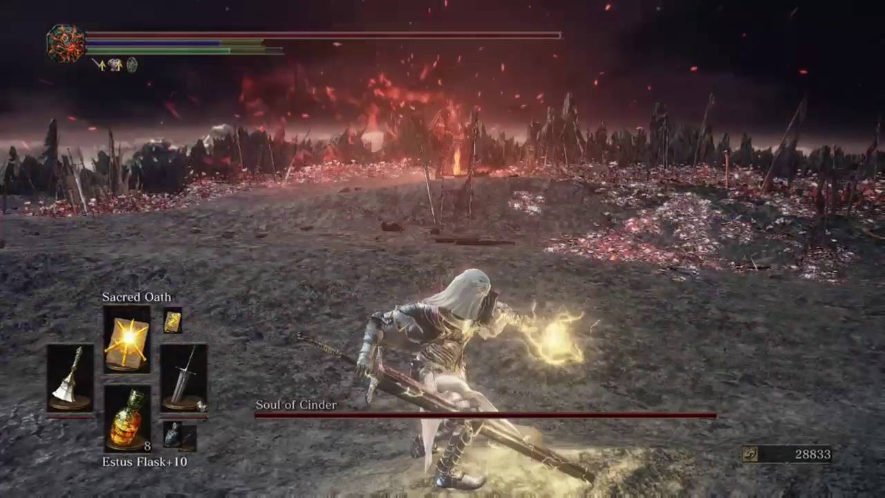 DARK SOULS 3, Lothric Knight Greatsword vs. Soul of Cinder (ng+3 ...