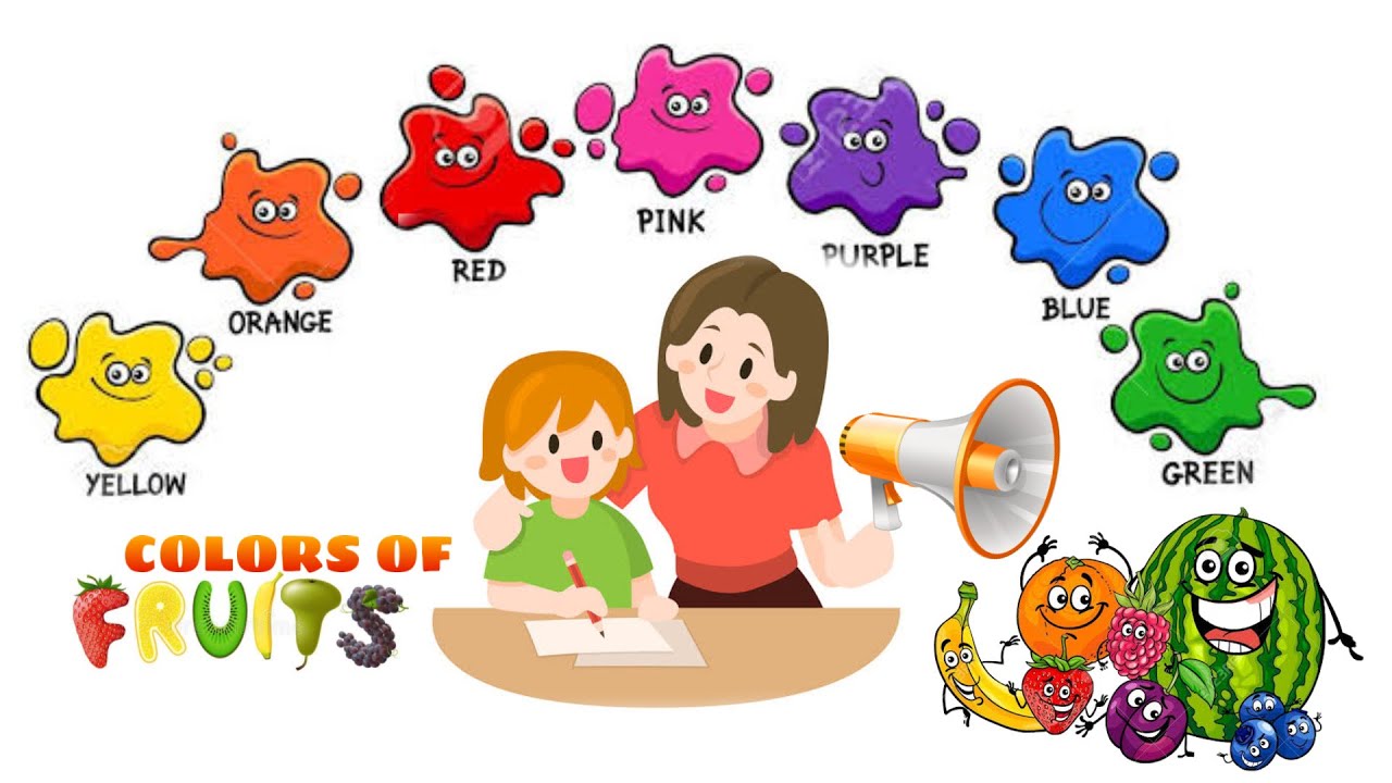#Satisfying Video Learning Fruits Colors Mom And Baby repeat The names ...