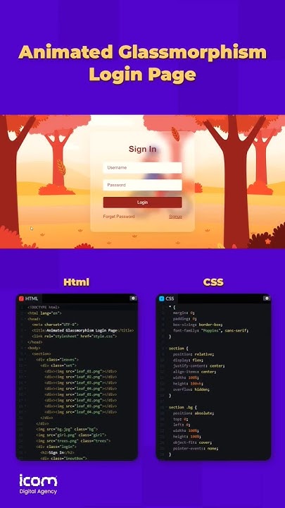 Animated Class Morphism Login Page Codingtips Coding Education College Trending Viral