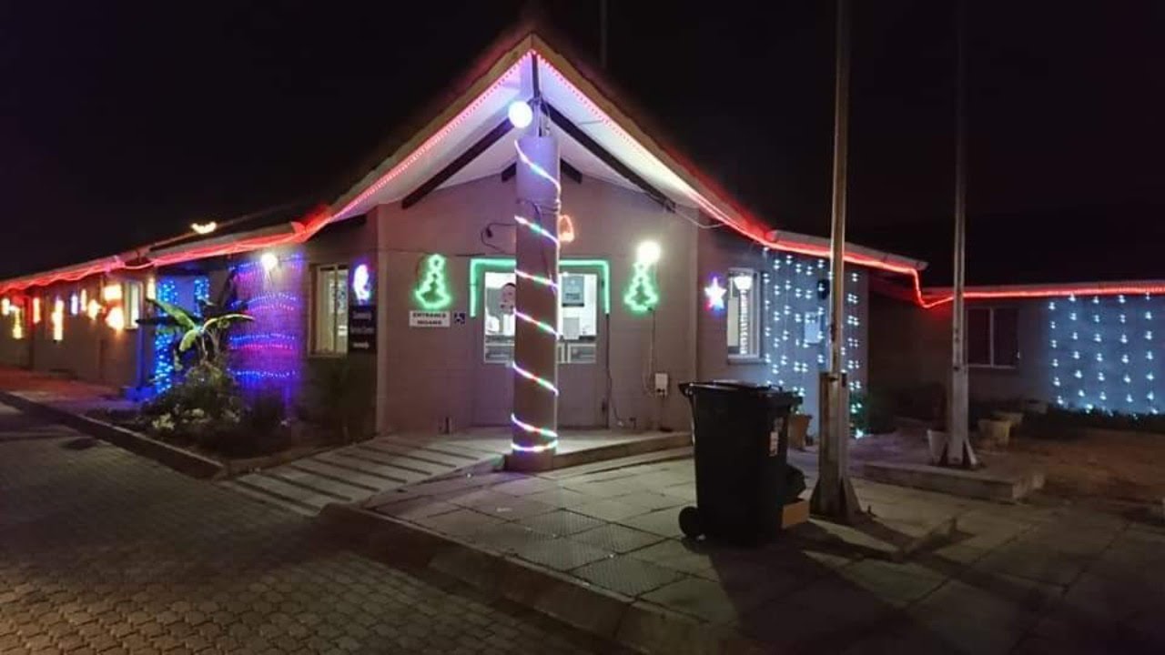 Switching on of Bothasig SAPS Christmas Light - YouTube