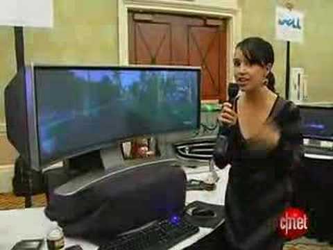 CES 2008 - Alienware Curved Monitor 2008 - YouTube