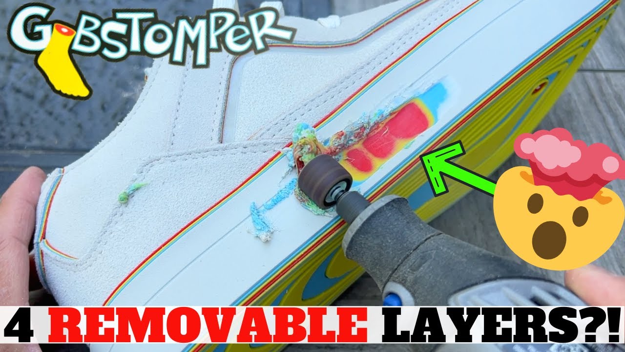 Destroying These Jimmy Fallon x MSCHF Gobstomper Sneakers - YouTube