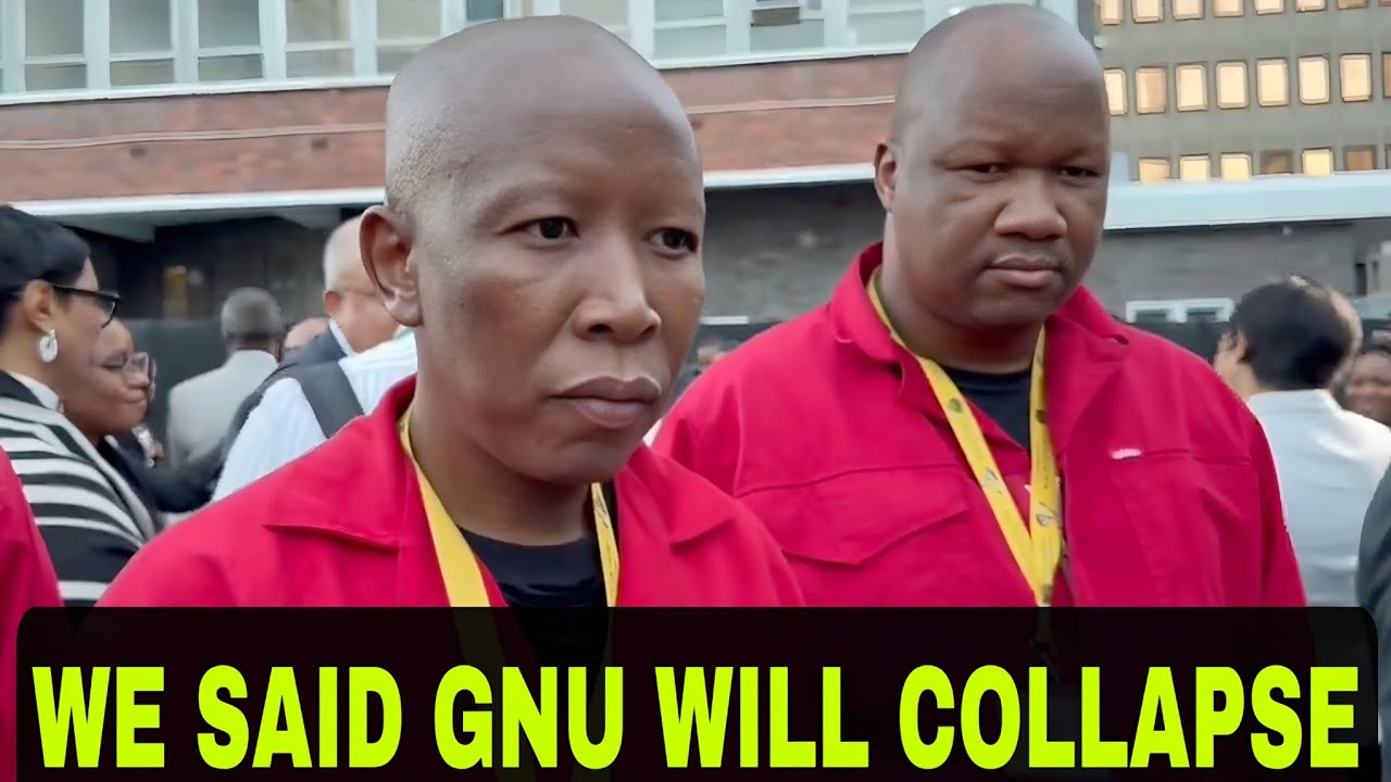 Julius Malema: We said GNU will not last for 1 Year. - YouTube