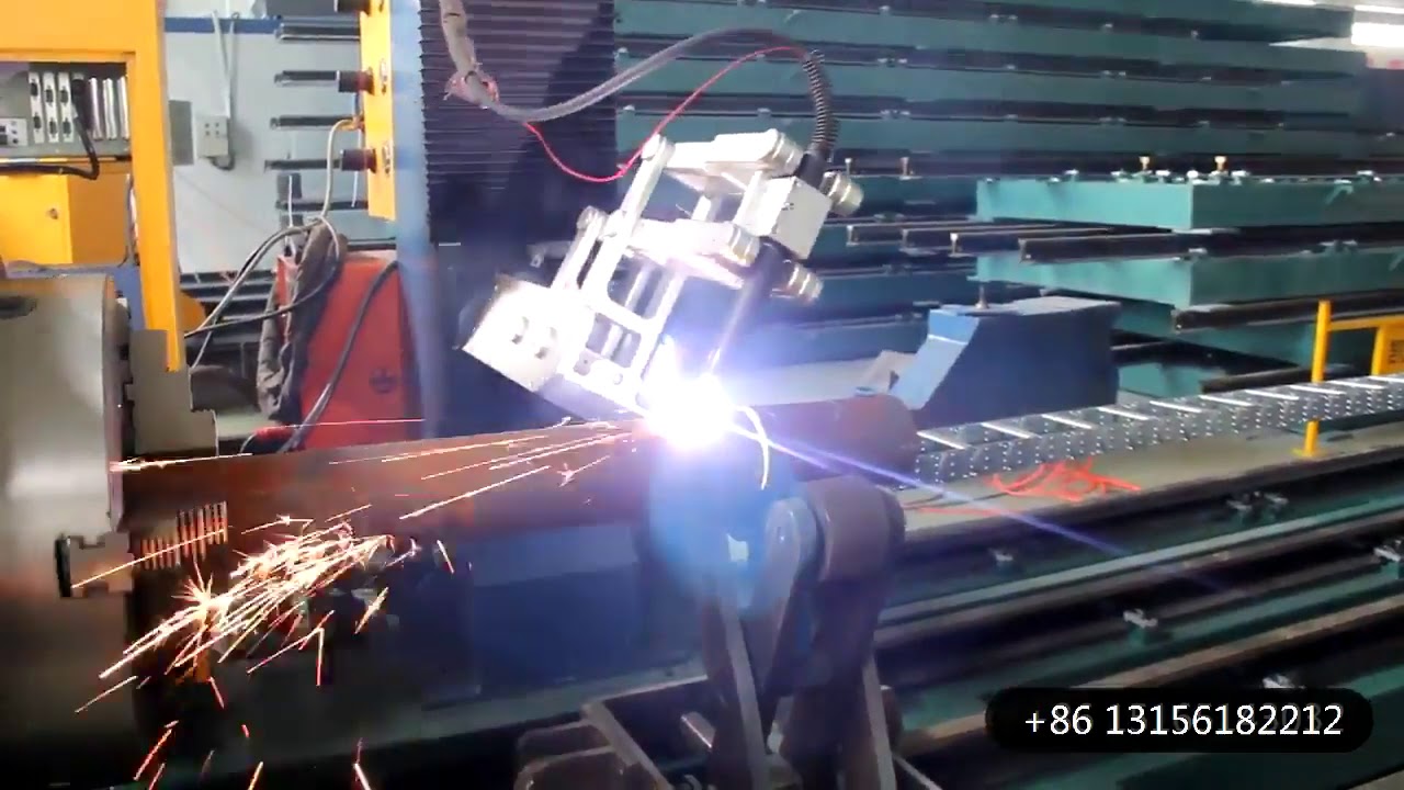 CNC pipe saddle cutting & coping | 3d pipe plasma profiler cutter - YouTube