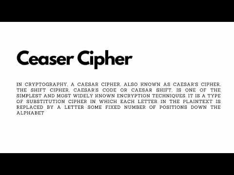 Caesar Cipher using python || Python || Encryption || Security - YouTube