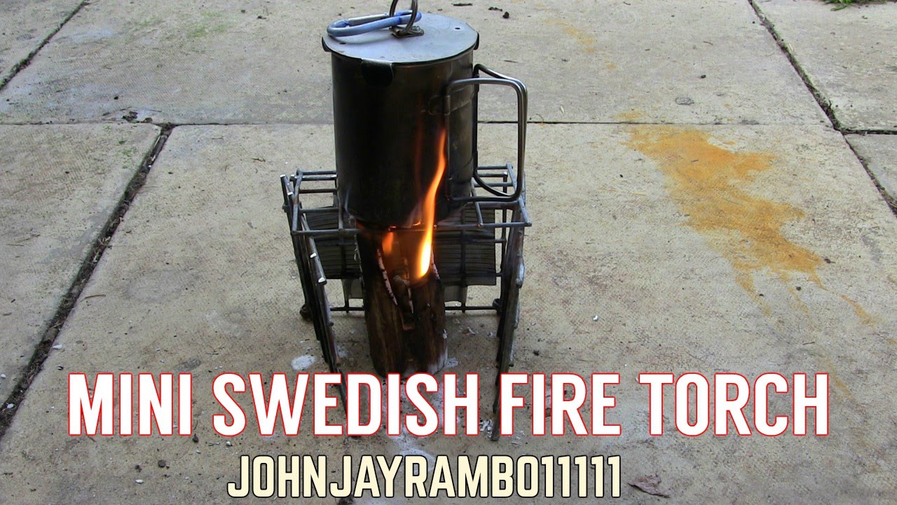 HOW TO MAKE A MINI SWEDISH FIRE TORCH - YouTube