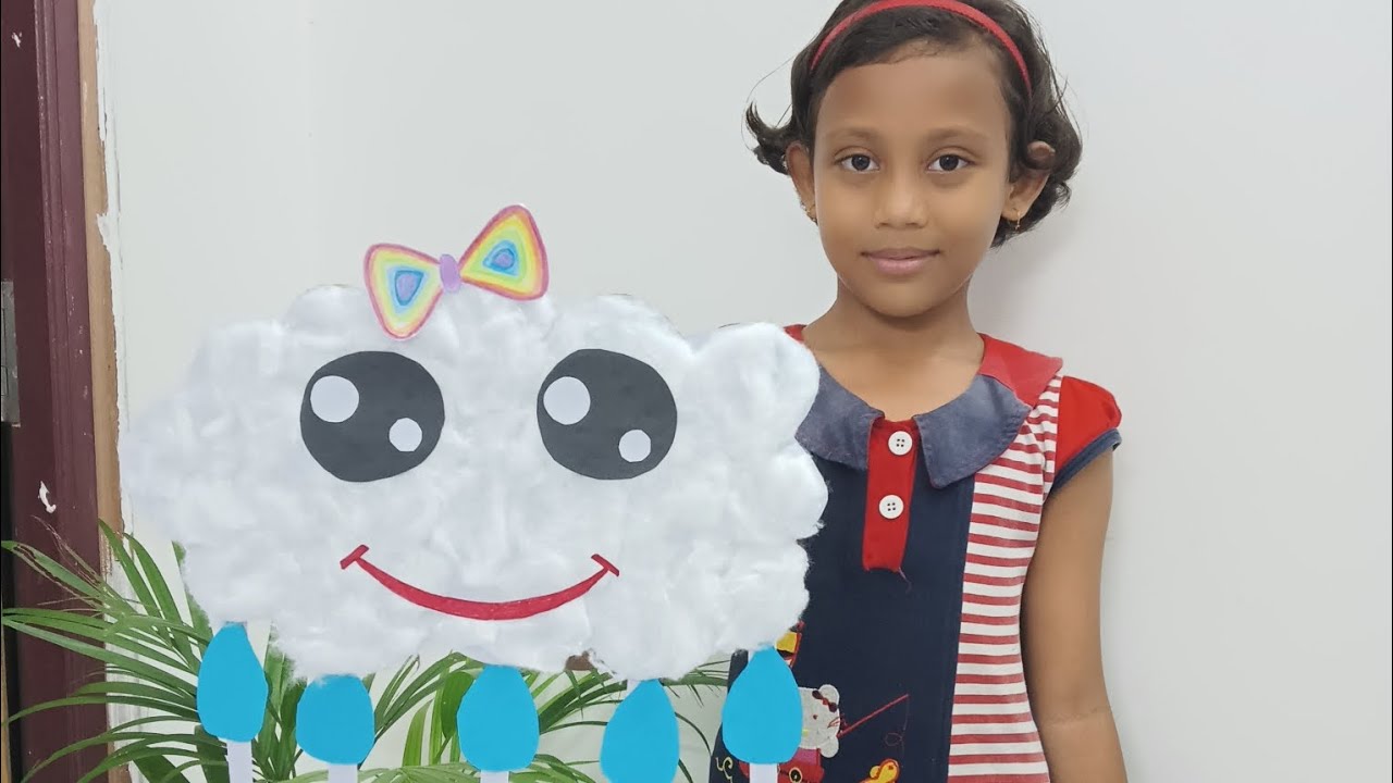 DIY CARDBOARD MAKING CLOUD || Best out of waste || Rishita making ...