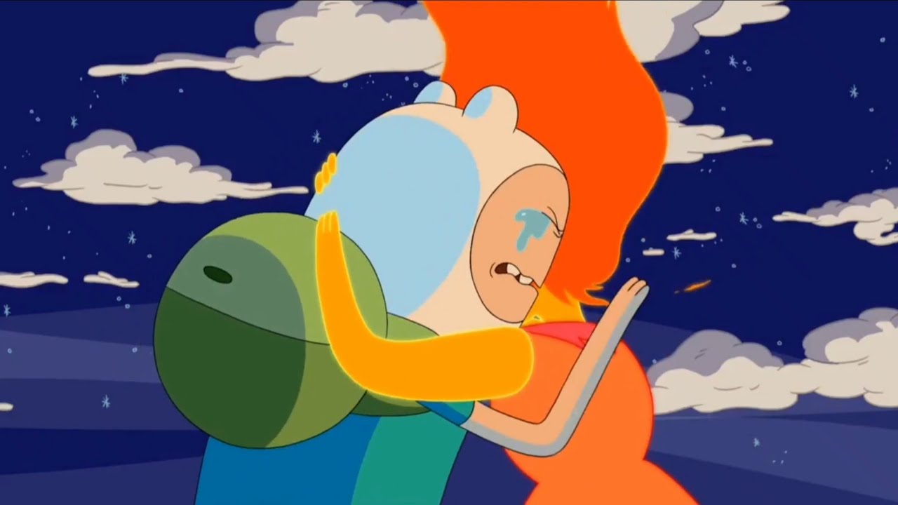 Adventure Time - Finn Hugs Flame Princess!!! - YouTube