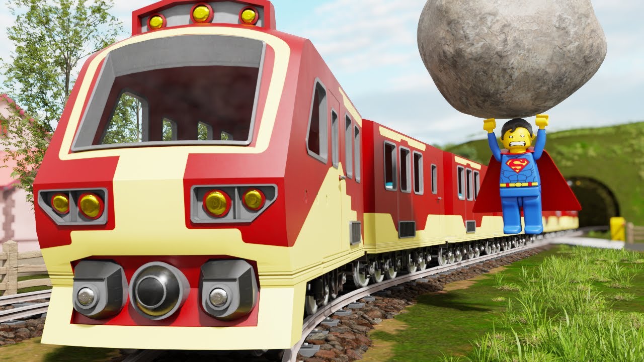 Superman Saves the Train! 🚆🦸‍♂️ Big Rock Falling from Tunnel! - Choo ...
