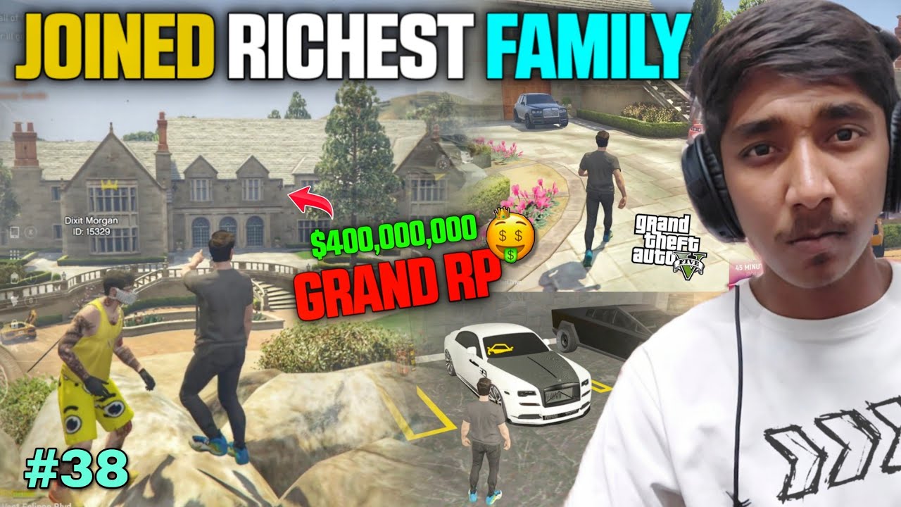 I JOINED RICHEST FAMILY IN GTA 5 GRAND RP 🤑 - YouTube