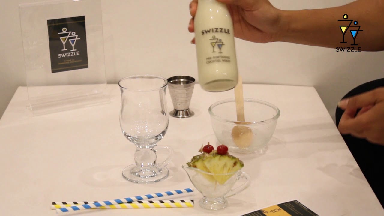 Pina Colada in 3 easy steps using Swizzle Cocktail Kit | Swizzle | Rum ...