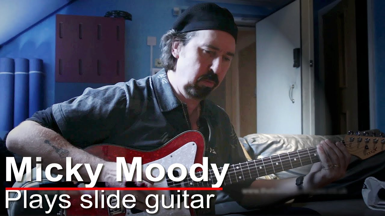 Micky Moody slide guitar BTS - YouTube