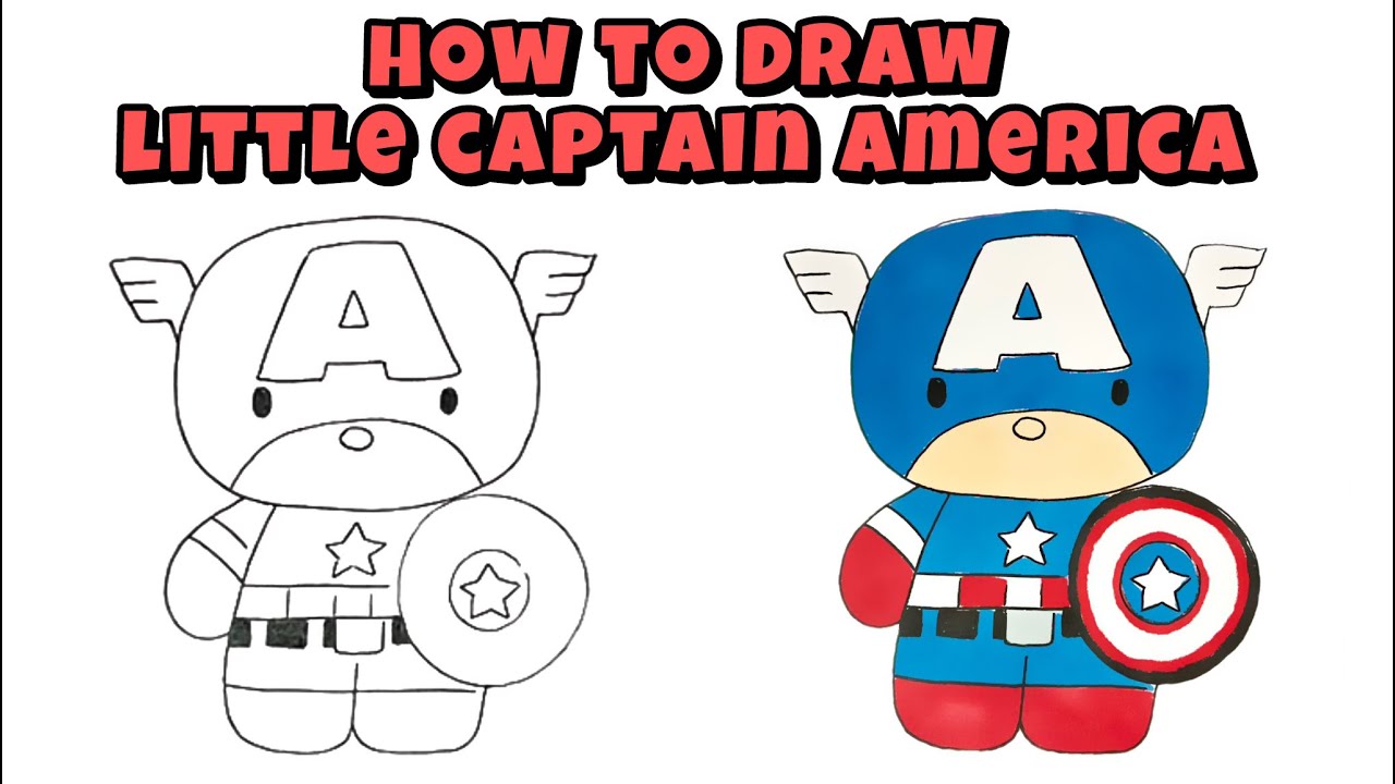 How to Draw Little Captain America – Marvel Comics Hero Guided Session ...