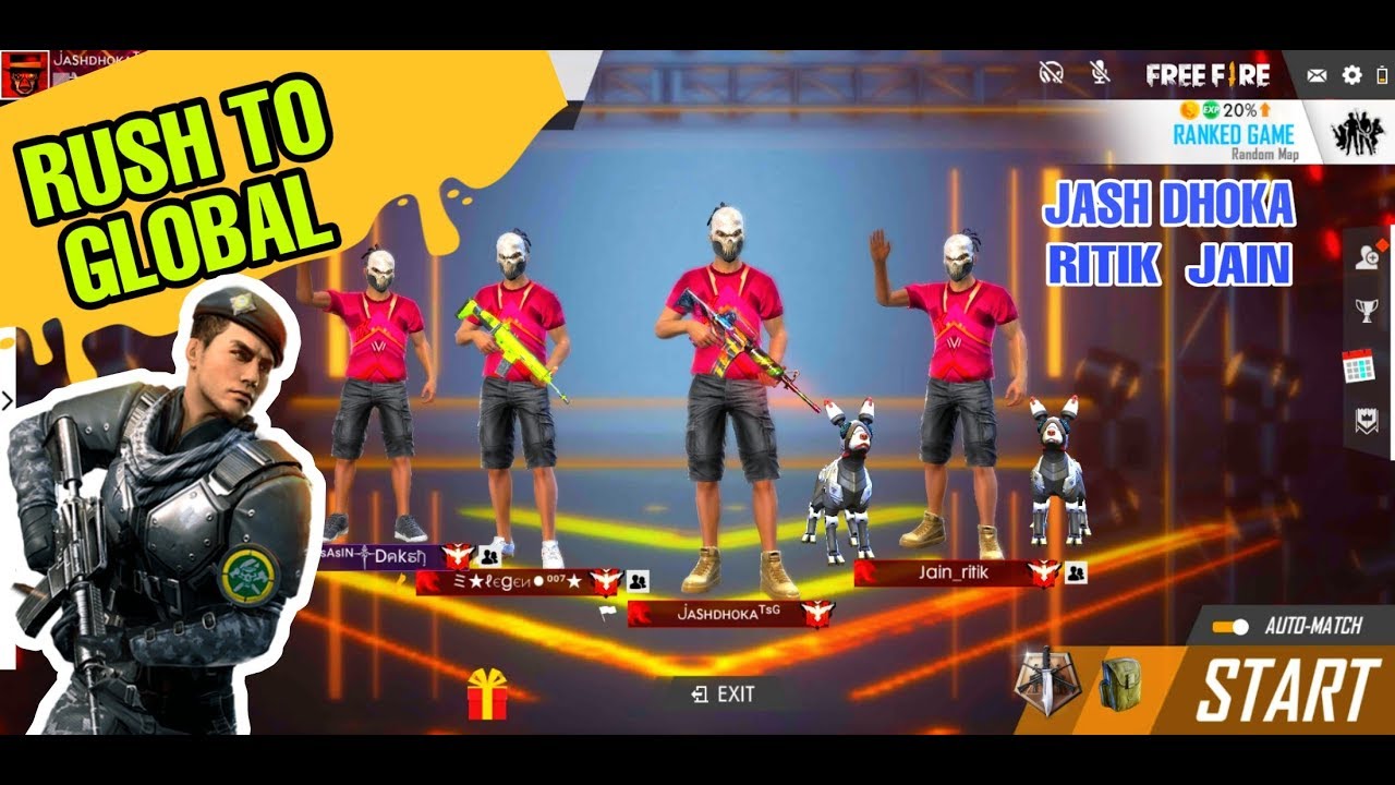 Free Fire Rank Rush With Bomb Squad Gardens Free Fire - YouTube