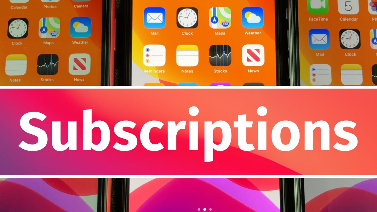 Subscriptions on iPhone X, iPhone XR, iPhone XS, iPhone XS Max - YouTube