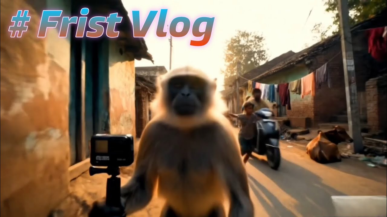 Indian Monkey Vlog | First Vlog | Funny & Cute Moments" - YouTube