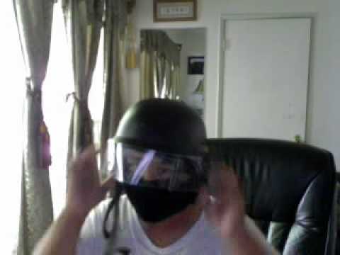 my home made airsoft riot helmet - YouTube