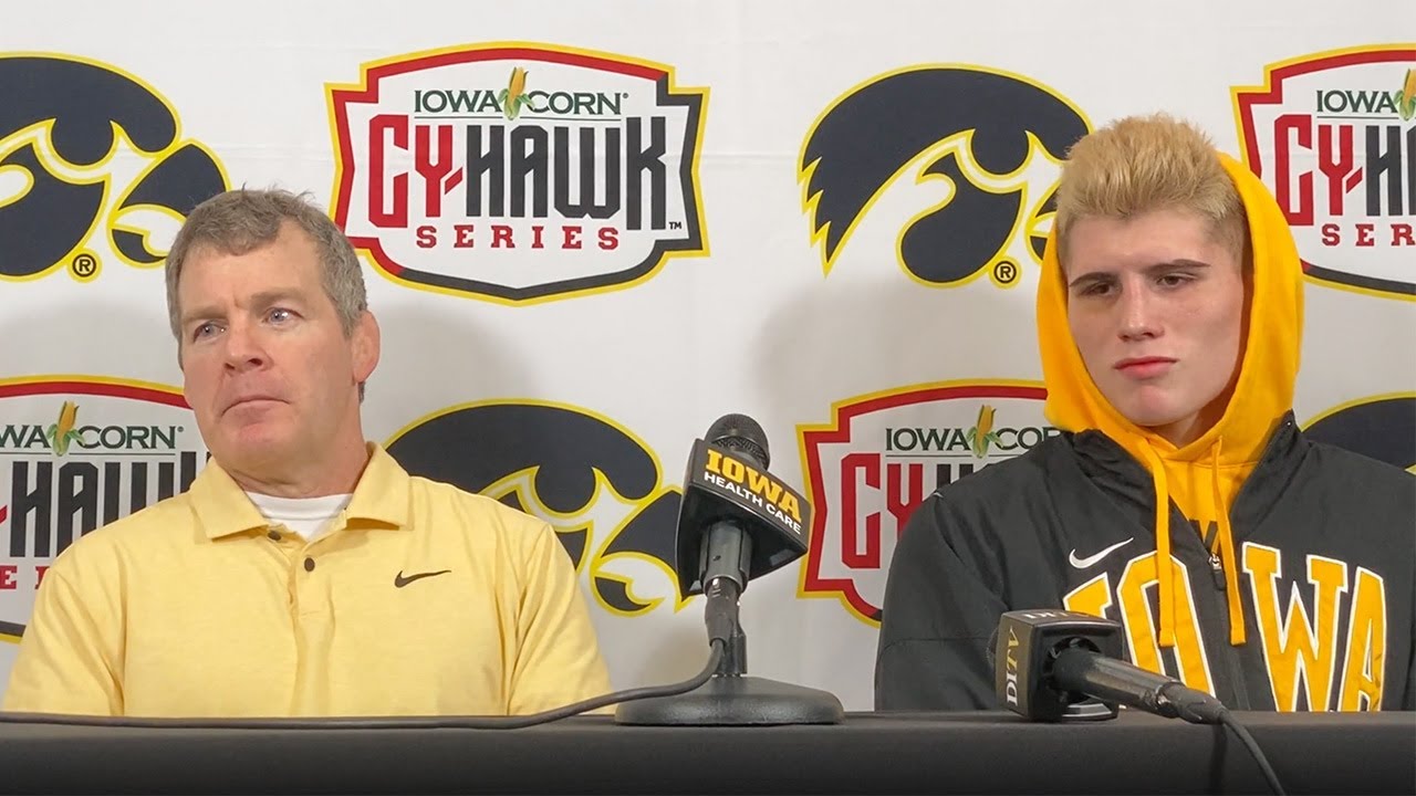 Tom Brands And Angelo Ferrari After Iowa's 21-15 Win Over Iowa State ...