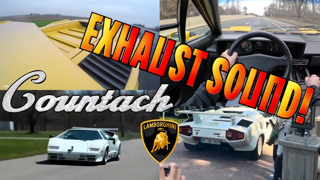 1974-1990 Lamborghini Countach EXHAUST SOUND COMPILATION! - YouTube