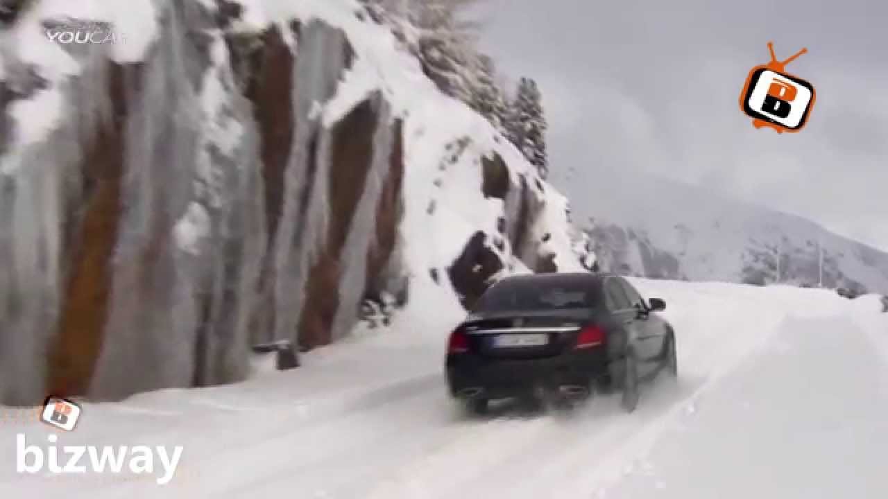 C-Class Mercedes C400 4Matic on Snow - YouTube