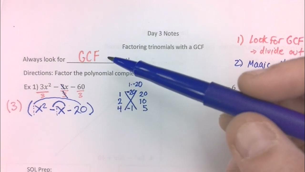 Video 1 | Factoring Trinomial with GCF - YouTube