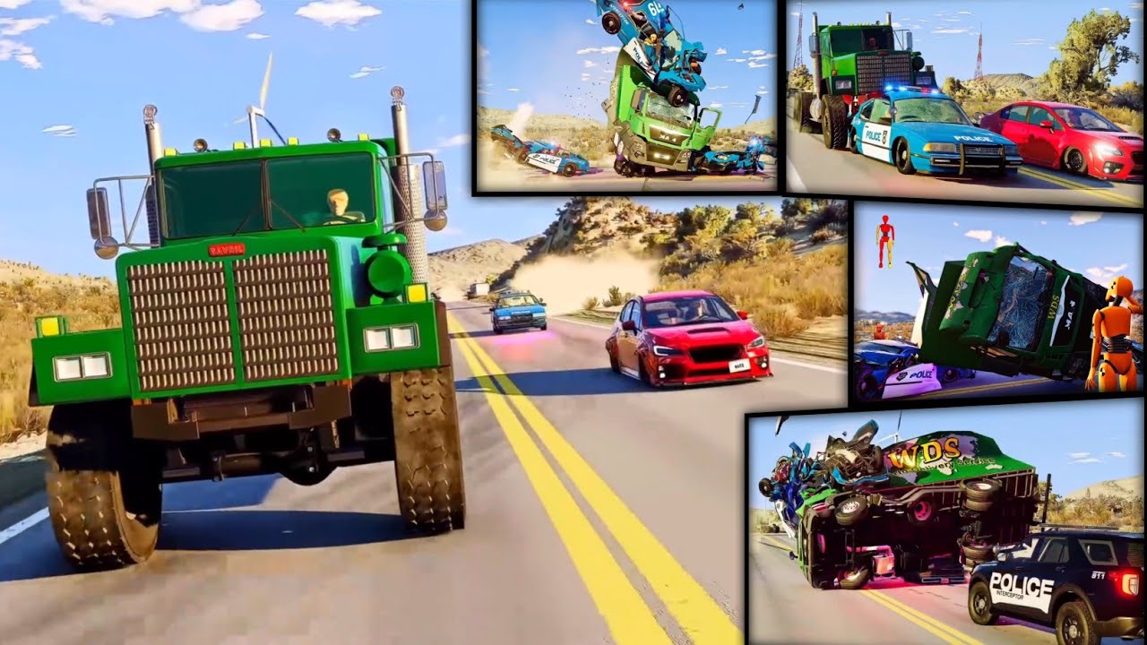 Car Dooring Accident Biker Hit Hard [ BeamNG.Drive ] #beamngdrive - YouTube