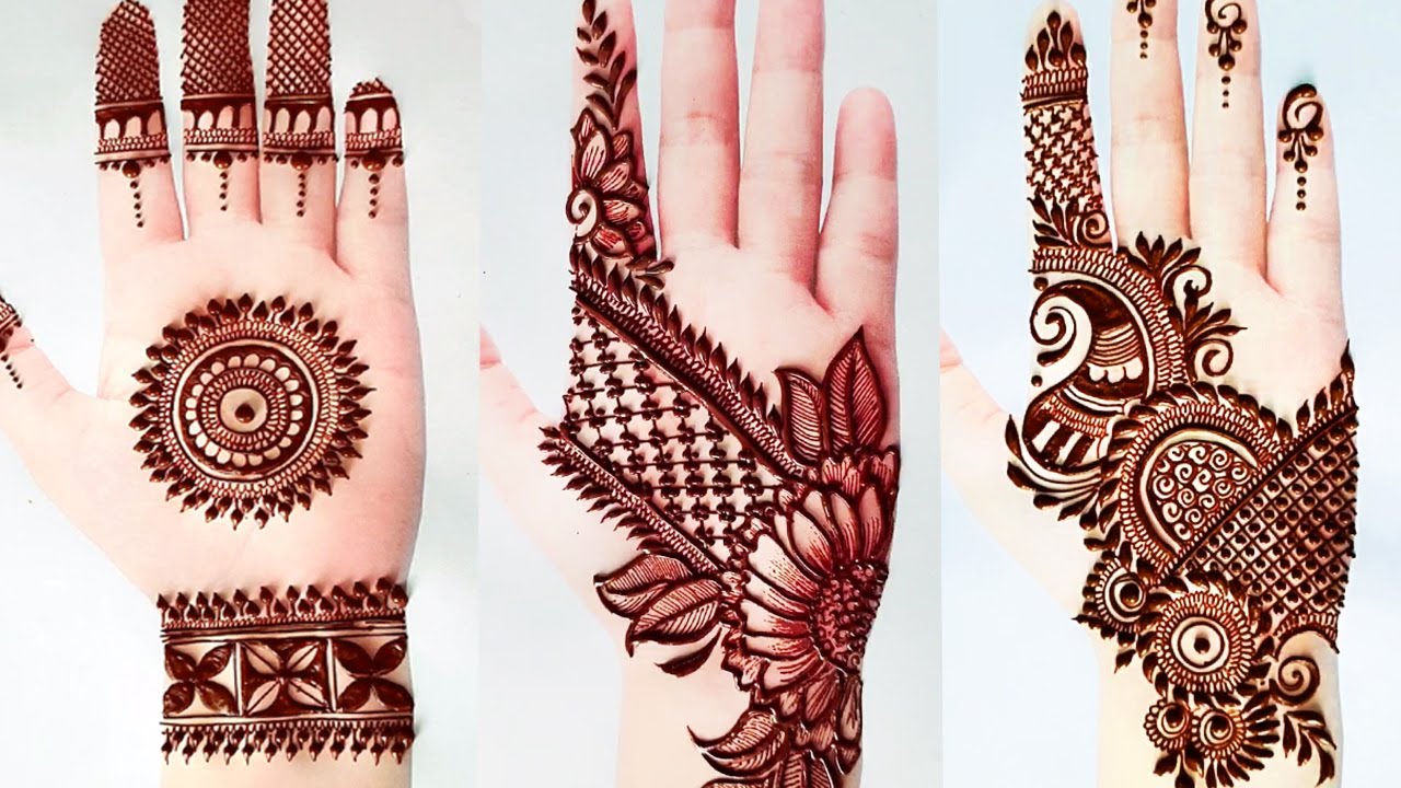 3 Very Beautiful Front Hand Mehndi Designs | Simple Mehandi Designs ...