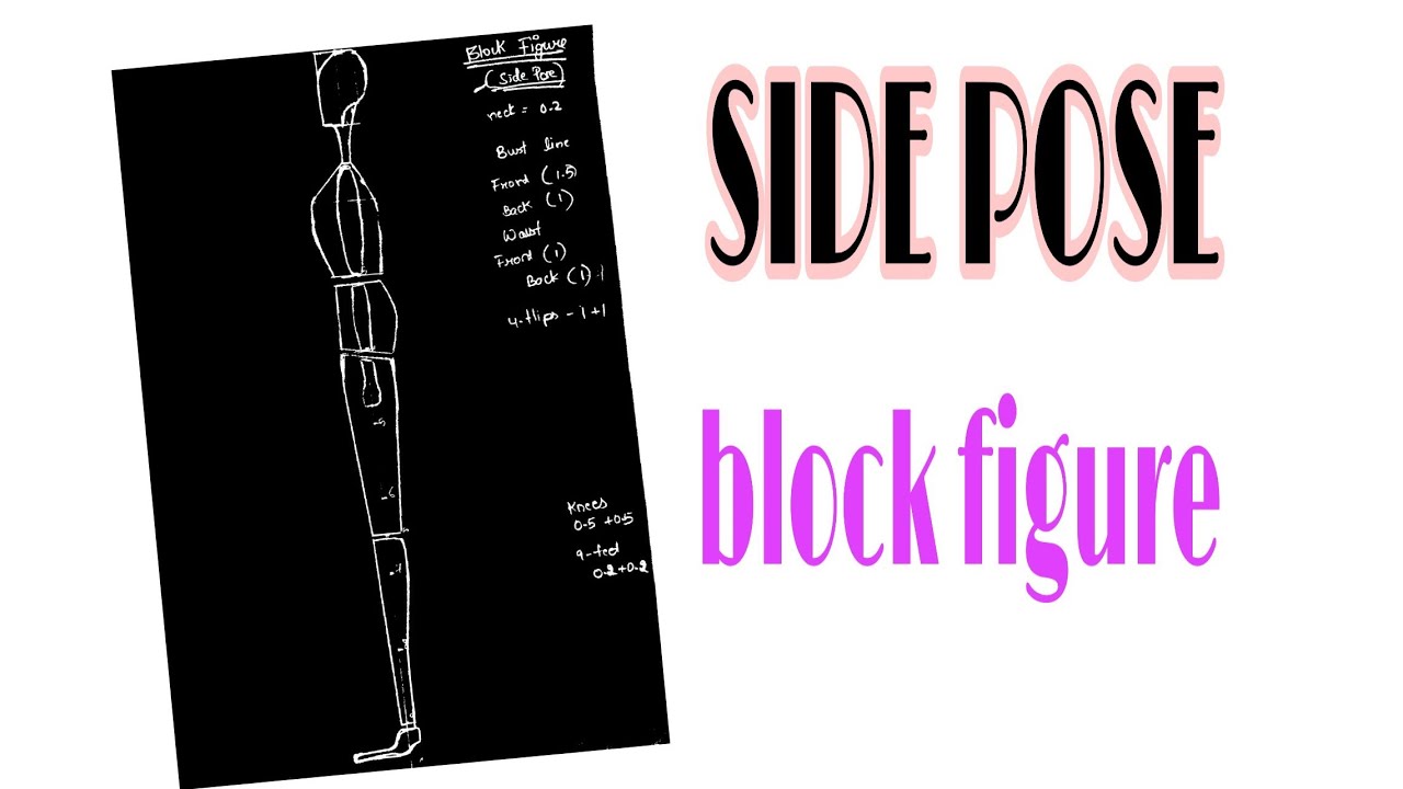 How to draw block figure | Side Pose | Fashion Illustration - YouTube