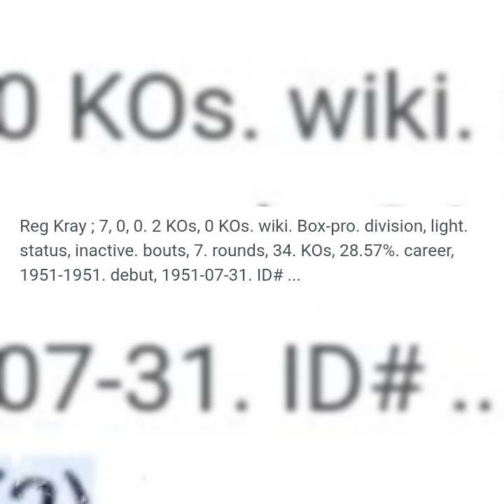 reg kray was a unbeaten professional boxer - YouTube