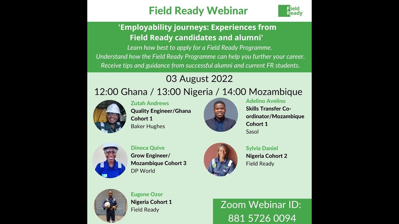 Field Ready Webinar - Employability Journeys: Experiences from Field ...