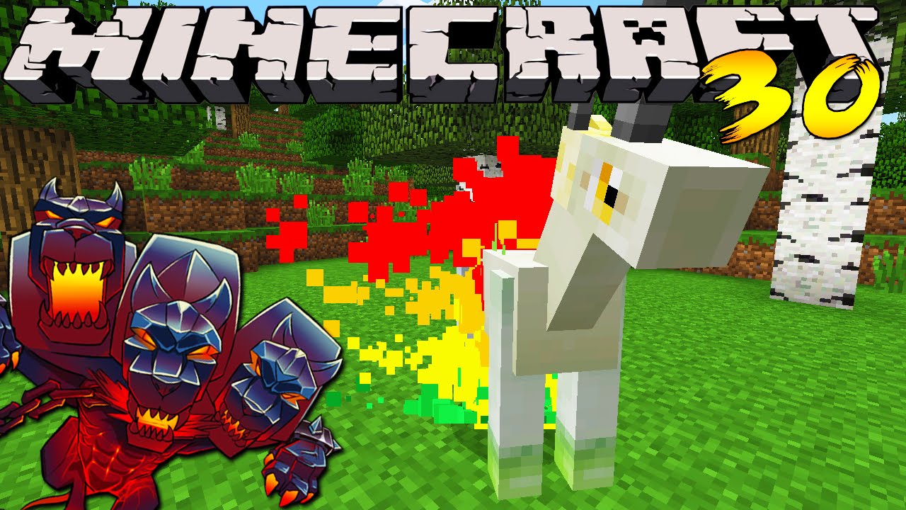 Minecraft Mods - MONSTERCRAFT - Ep # 30 'RAINBOW UNICORNS' - YouTube