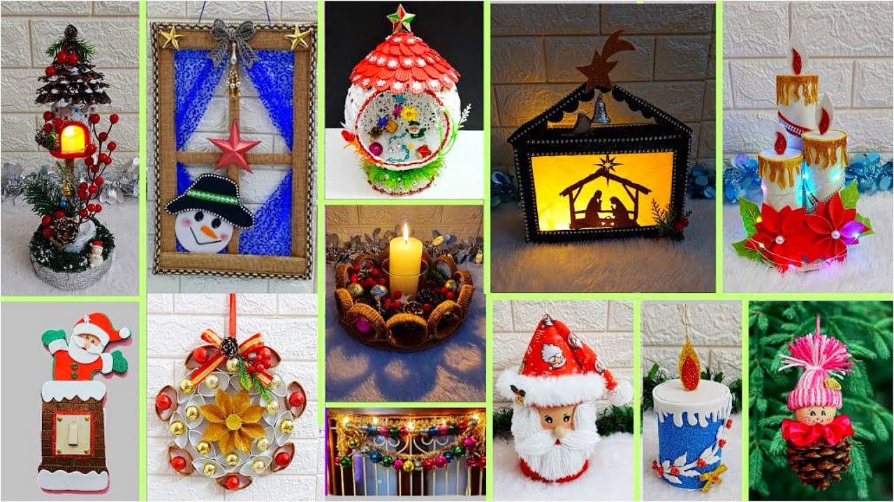 12 Low budget handmade Christmas craft idea at home | DIY Economical ...