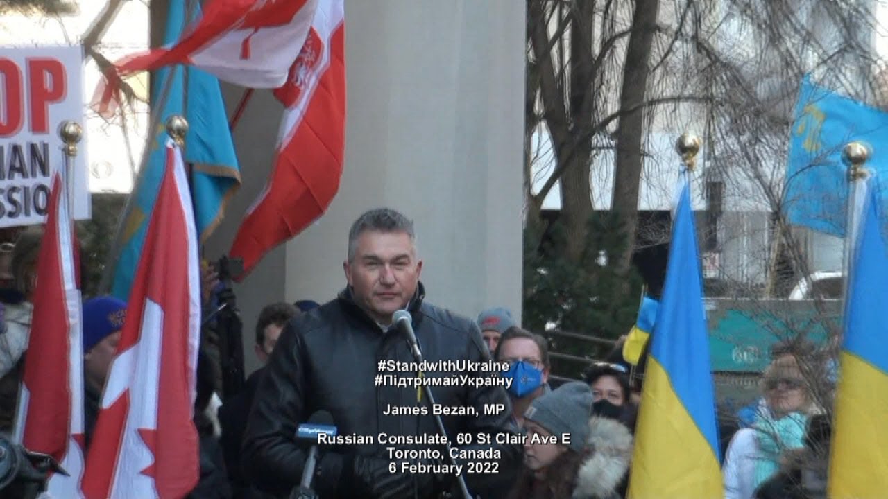 James Bezan, MP at #StandWithUkraine, Russian Consulate, Toronto ...