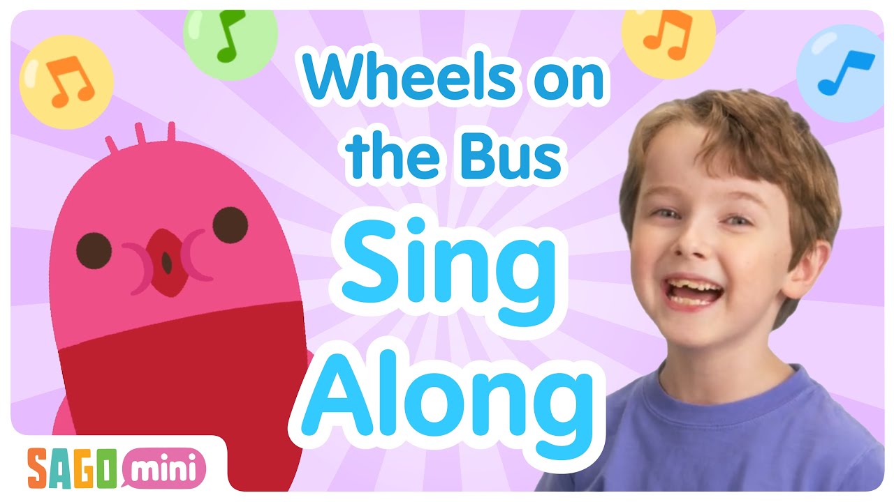 WHEELS ON THE BUS 🚌🎶 | Nursery Rhymes for Kids | Sago Mini Kids Sing ...
