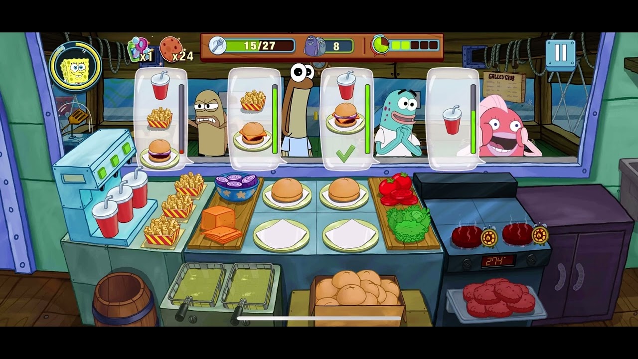 SpongeBob SquarePants Krusty Cook-Off Burgers Level 42 - YouTube