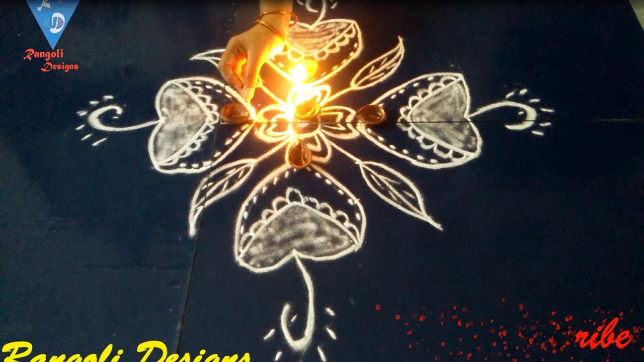Diwali deepam kolam designs - rangoli art designs for diwali ...