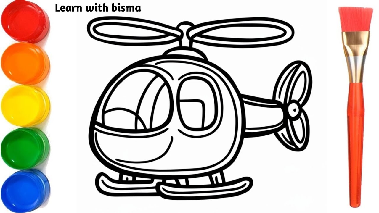 bHow to Draw Toy helicopter drawing, Painting and Coloring for Kids ...