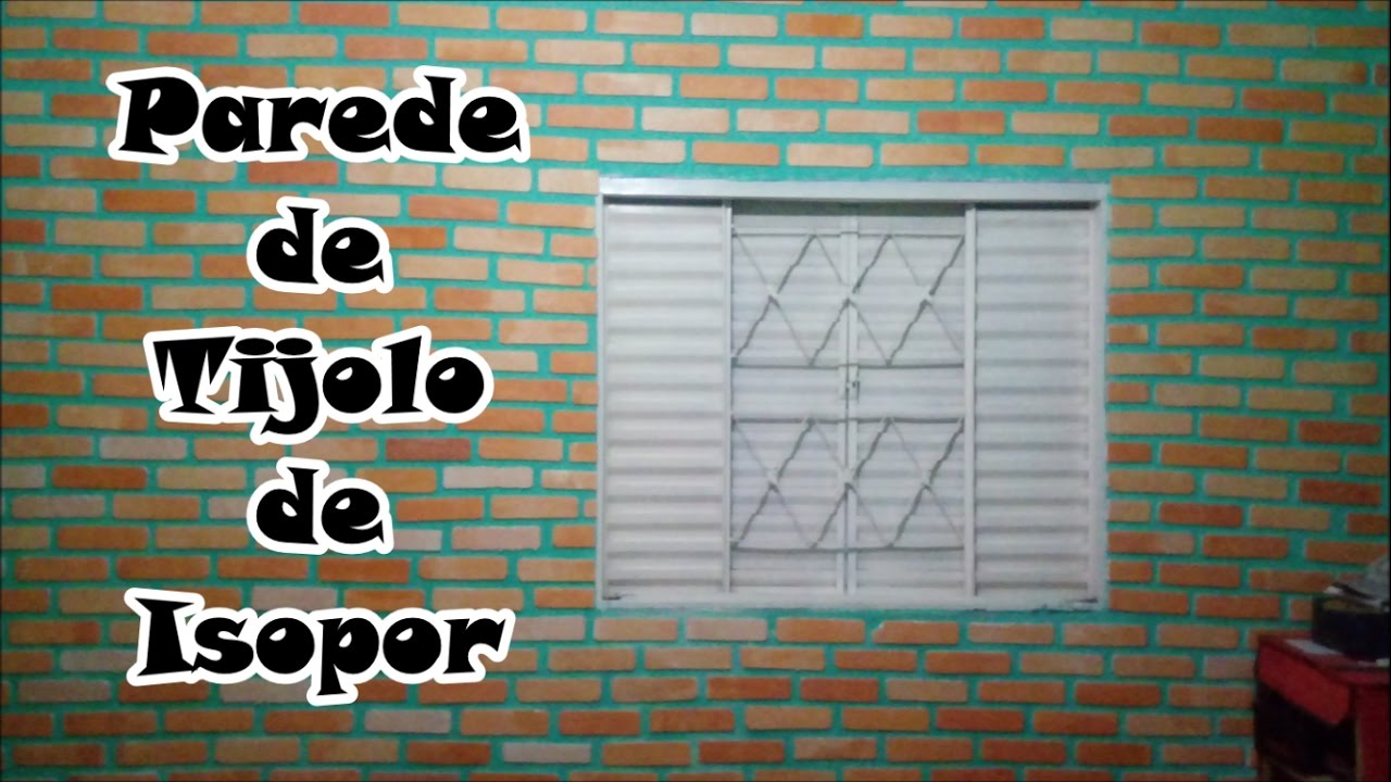 Como fazer parede de tijolos com isopor, How to make a brick wall with ...
