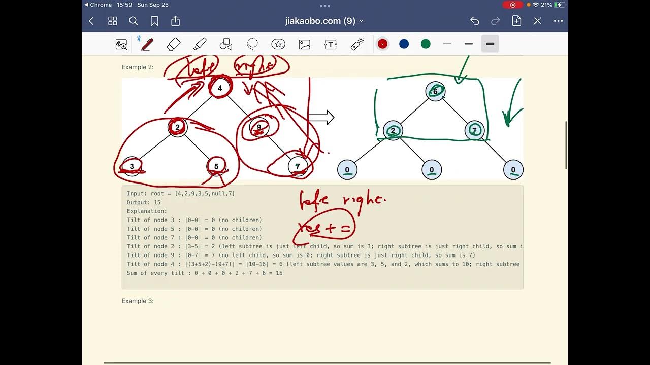 贾考博 Leetcode 563 Binary Tree Tilt Youtube