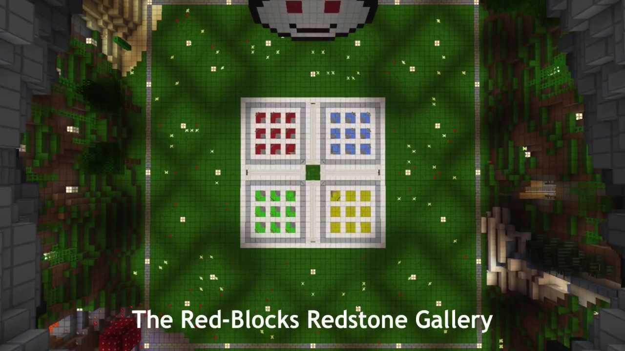 The Red-Blocks Redstone Gallery! - YouTube