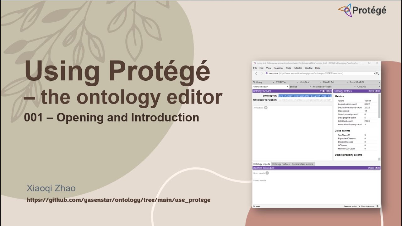 Using Protege 001 - Opening and Introduction - YouTube